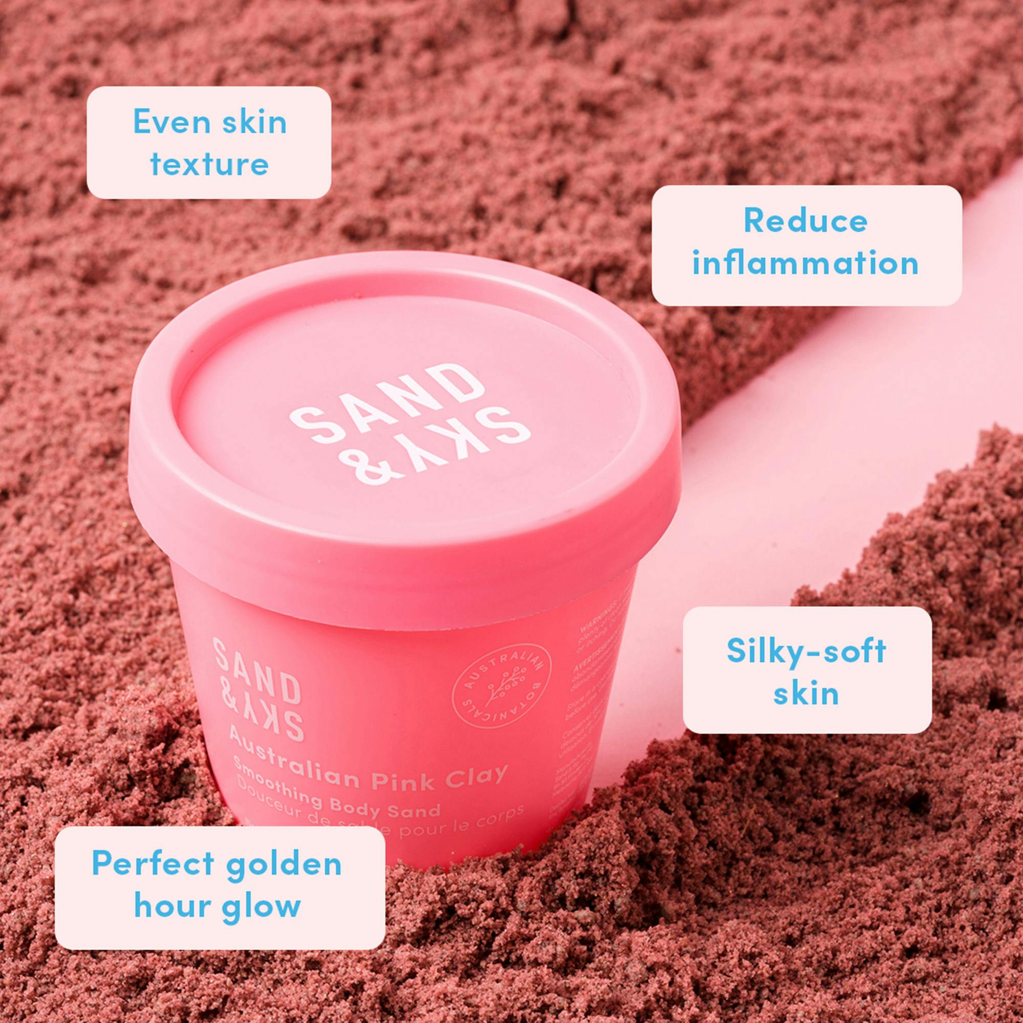 Sand And Sky Australian Pink Clay Smoothing Body Sand 180 G £13 99