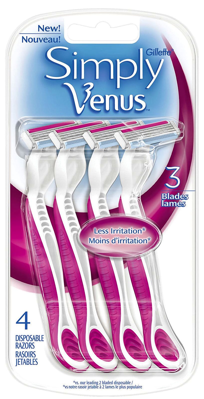 Gillette Simply Venus 3 4 pcs - £3.99