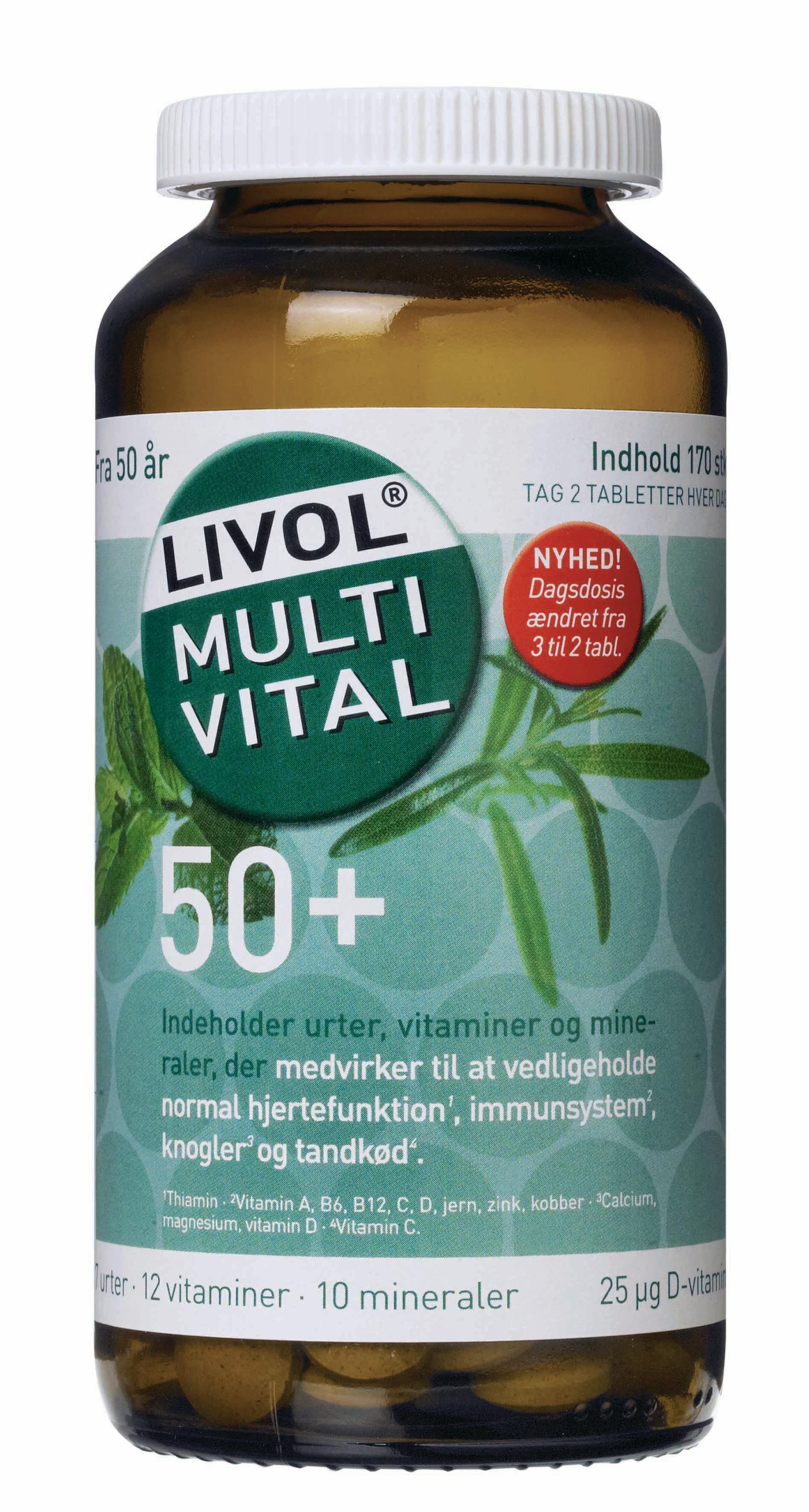 Livol Multi Vital 50+ 170 stk - 89.95 kr