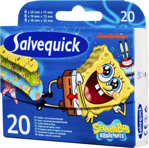 Salvequick Svampe Bob Plaster 20 pcs - £1.99