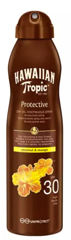 Hawaiian Tropic Protective Dry Oil Continuous Spray Spf30 180 Ml £11 75