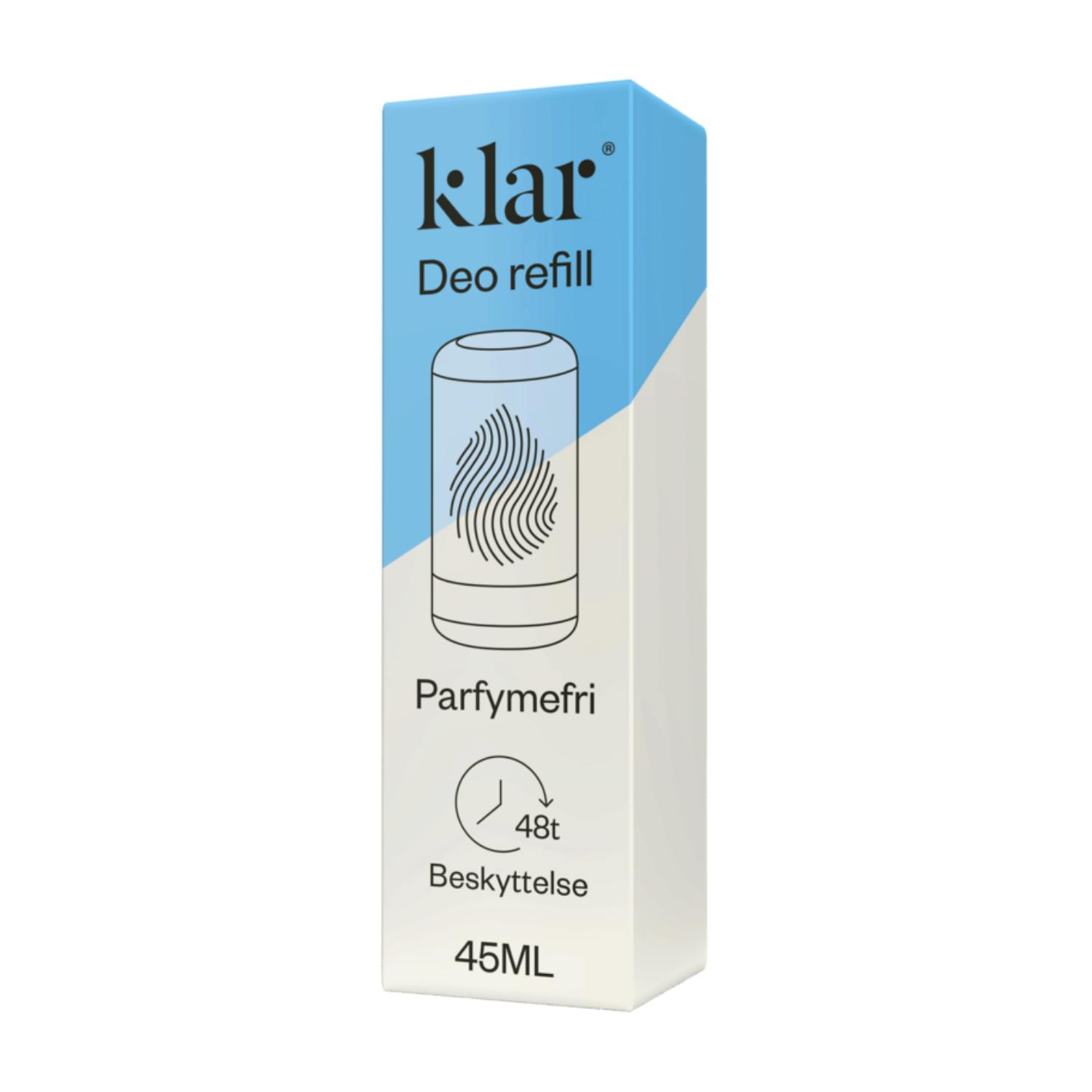 Klar Antiperspirant Parfymefri Refill 45 ml - 2.49 EUR - luxplus.be