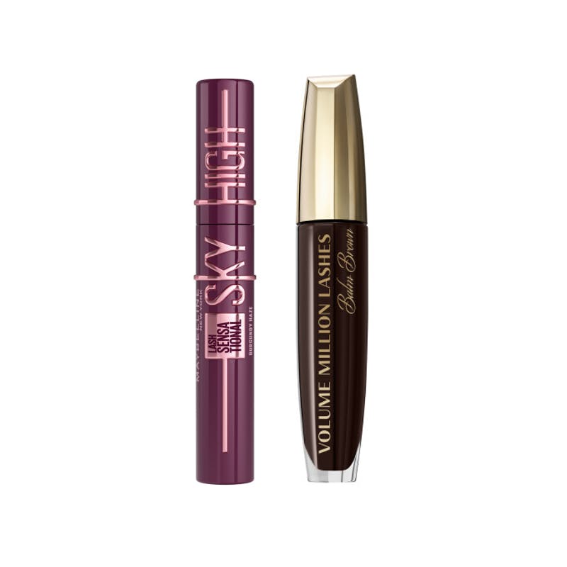 Luxplus Volume Million Lashes Balm Brown Mascara And Lash Sensational Sky High Mascara Burgundy