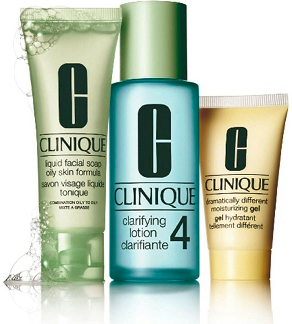 Clinique 3-Step Skin Care System 4 Oily Skin 50 ml + 100 ml + 30 ml - £ ...