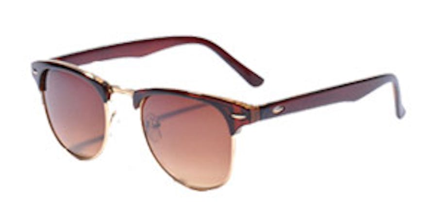 Clubmaster Brown Sunglasses with Brown Glass 1 pcs - £4.89