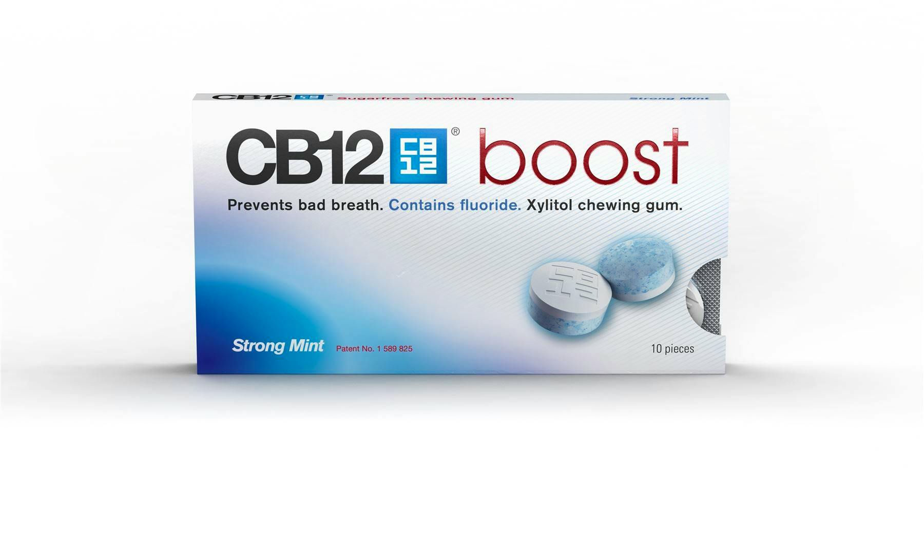 CB12 Boost Strong Mint Chewing Gum 10 stk - 9.95 kr