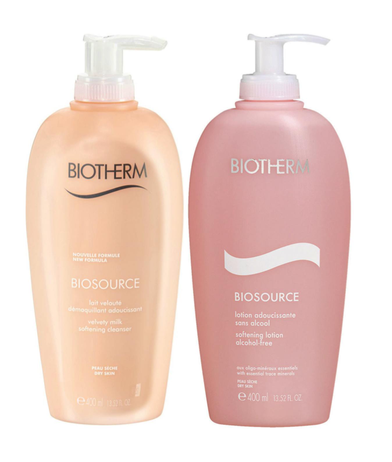 Biotherm Biosource Set Cleanser Milk + Tonic 400 ml + 400 ml - 37.99 ...