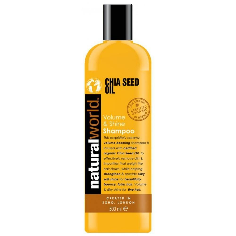 Natural World Chia Seed Oil Volume & Shine Shampoo 500 ml - 29.95 kr