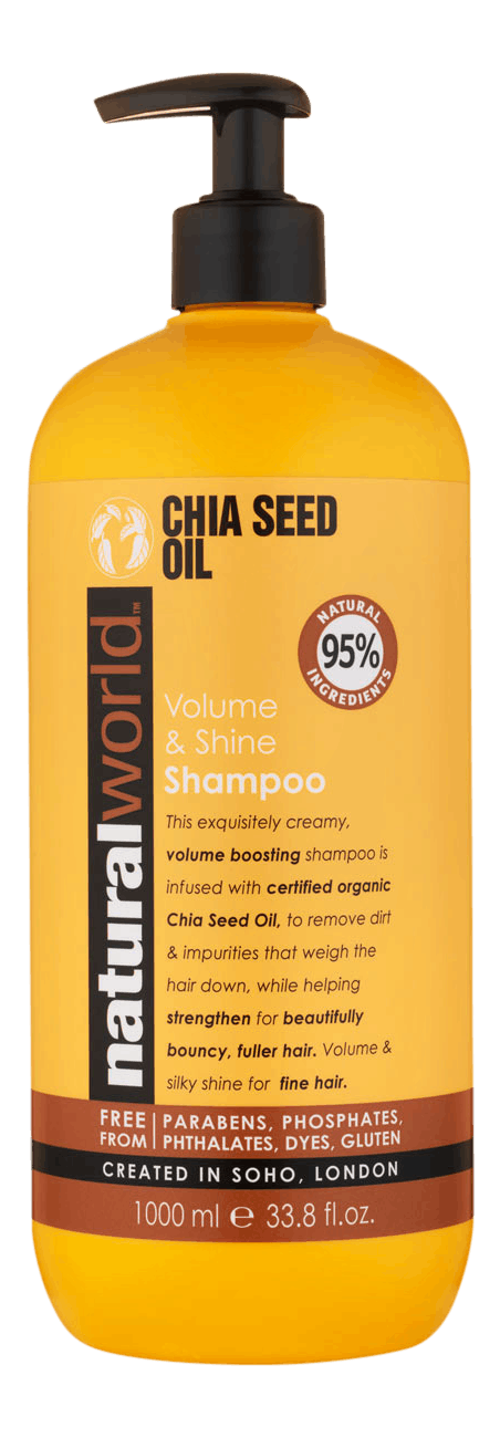 Natural World Chia Seed Oil Volume & Shine Shampoo 1000 ml - £4.99