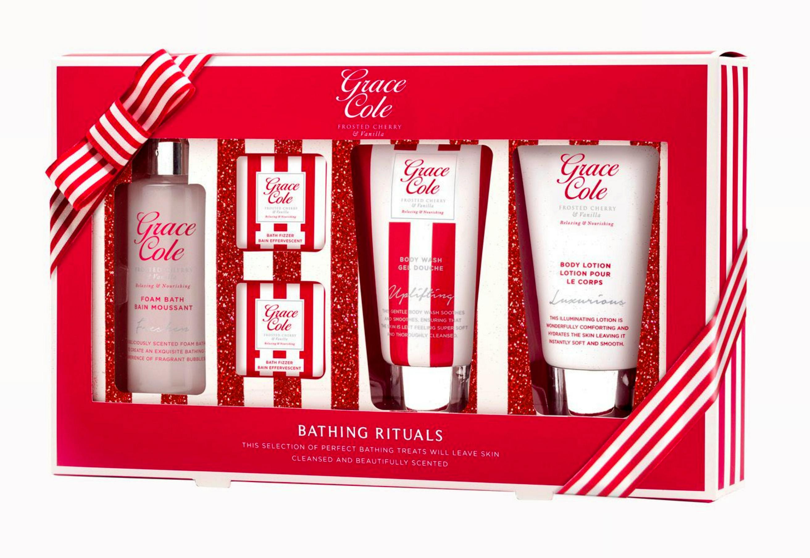 Grace Cole Cherry & Vanilla Bathing Rituals Set 2 x 75 ml + 100 ml + 2 ...
