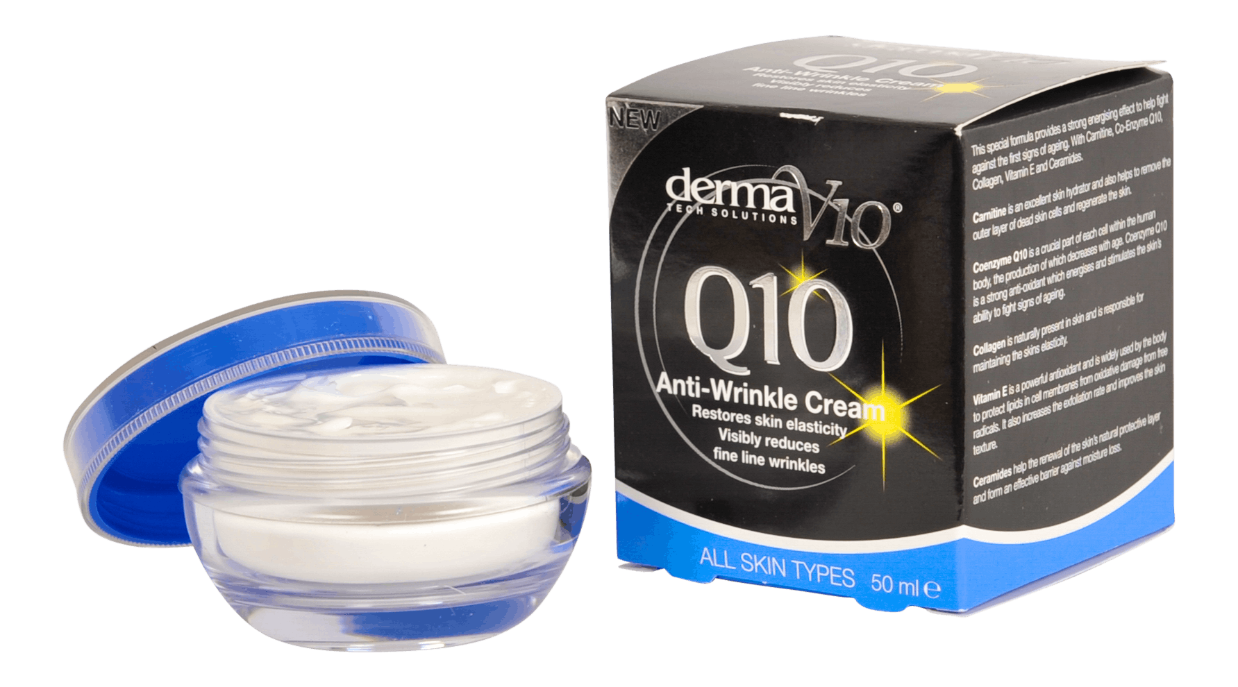 DermaV10 Q10 Anti-Wrinkle Cream 50 ml - £2.79