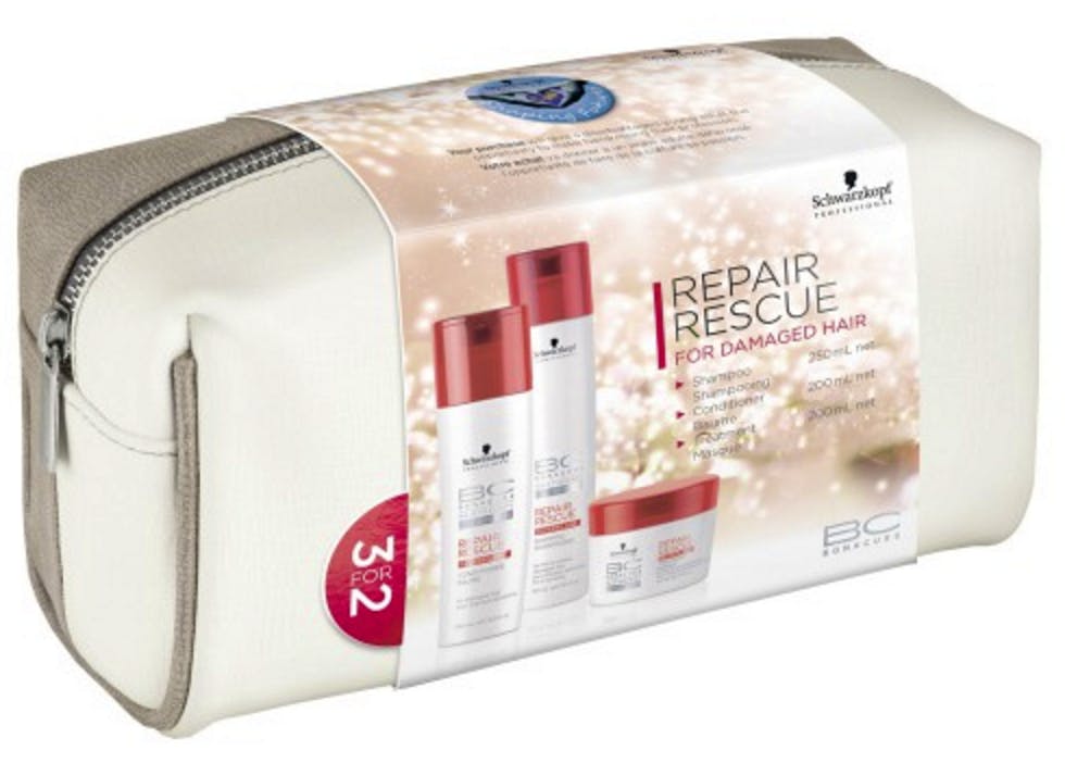 Schwarzkopf Bonacure Repair Rescue Set With Bag 250 ml + 200 ml + 200 ...