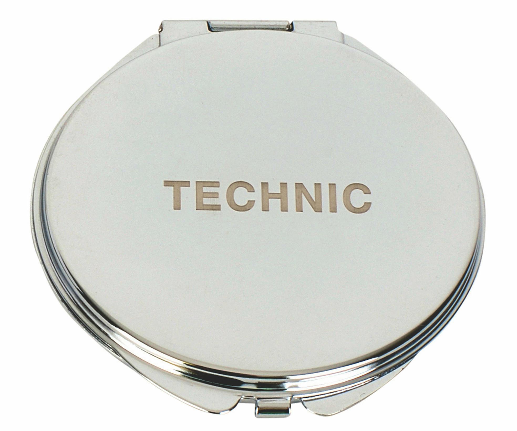 Technic Metal Round Compact Mirror 1 stk - 9.95 kr