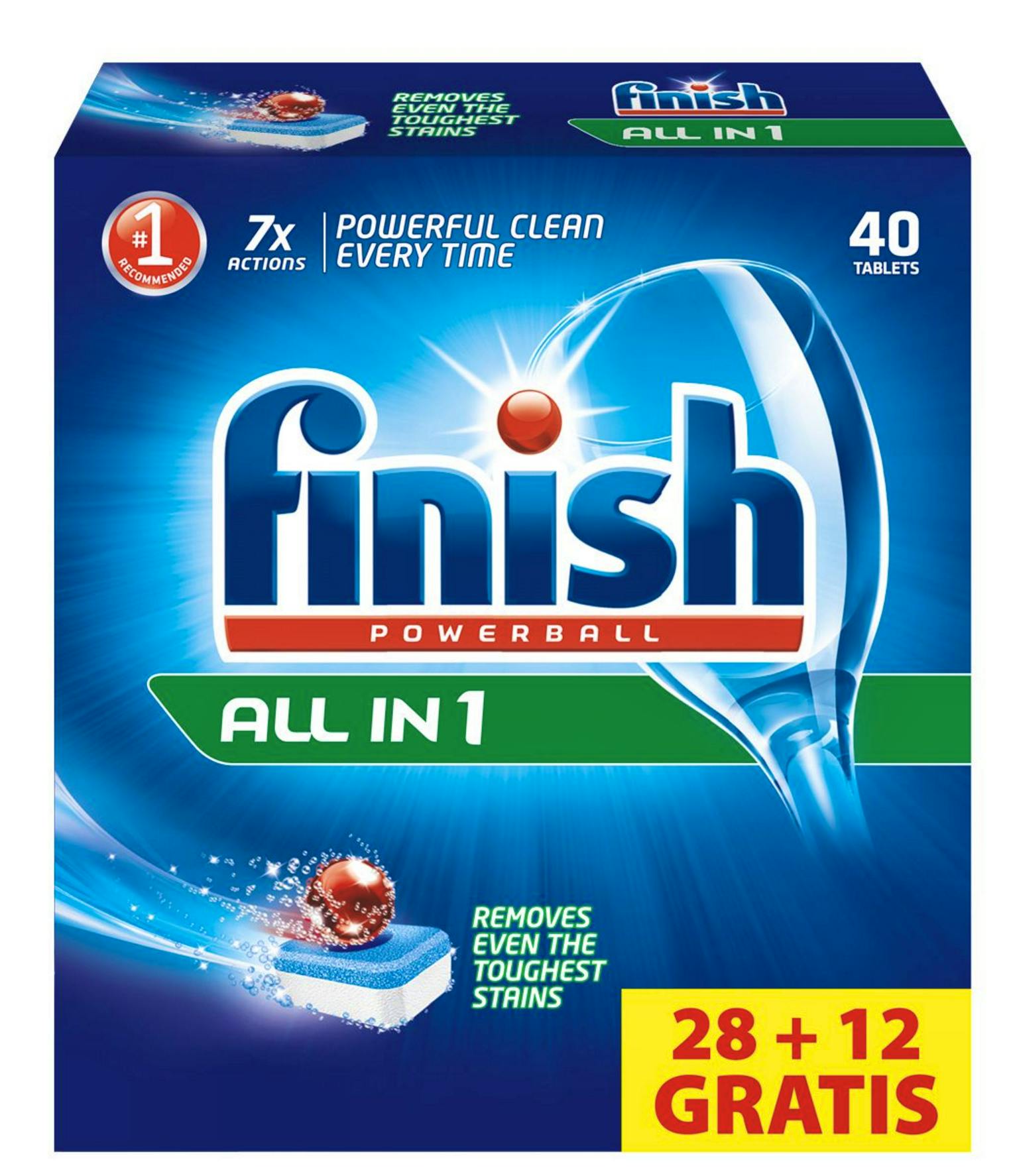 Finish Powerball All-In-One 40 st - 6.99 EUR - luxplus.nl