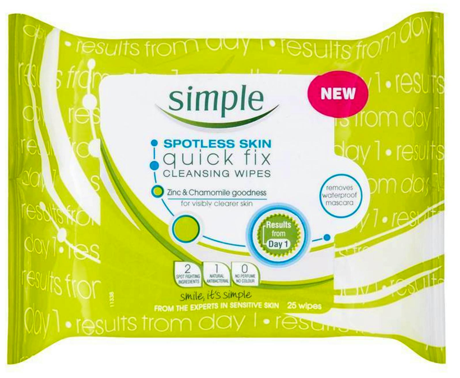 Simple Spotless Skin Wipes 25 st - 2.49 EUR - luxplus.nl