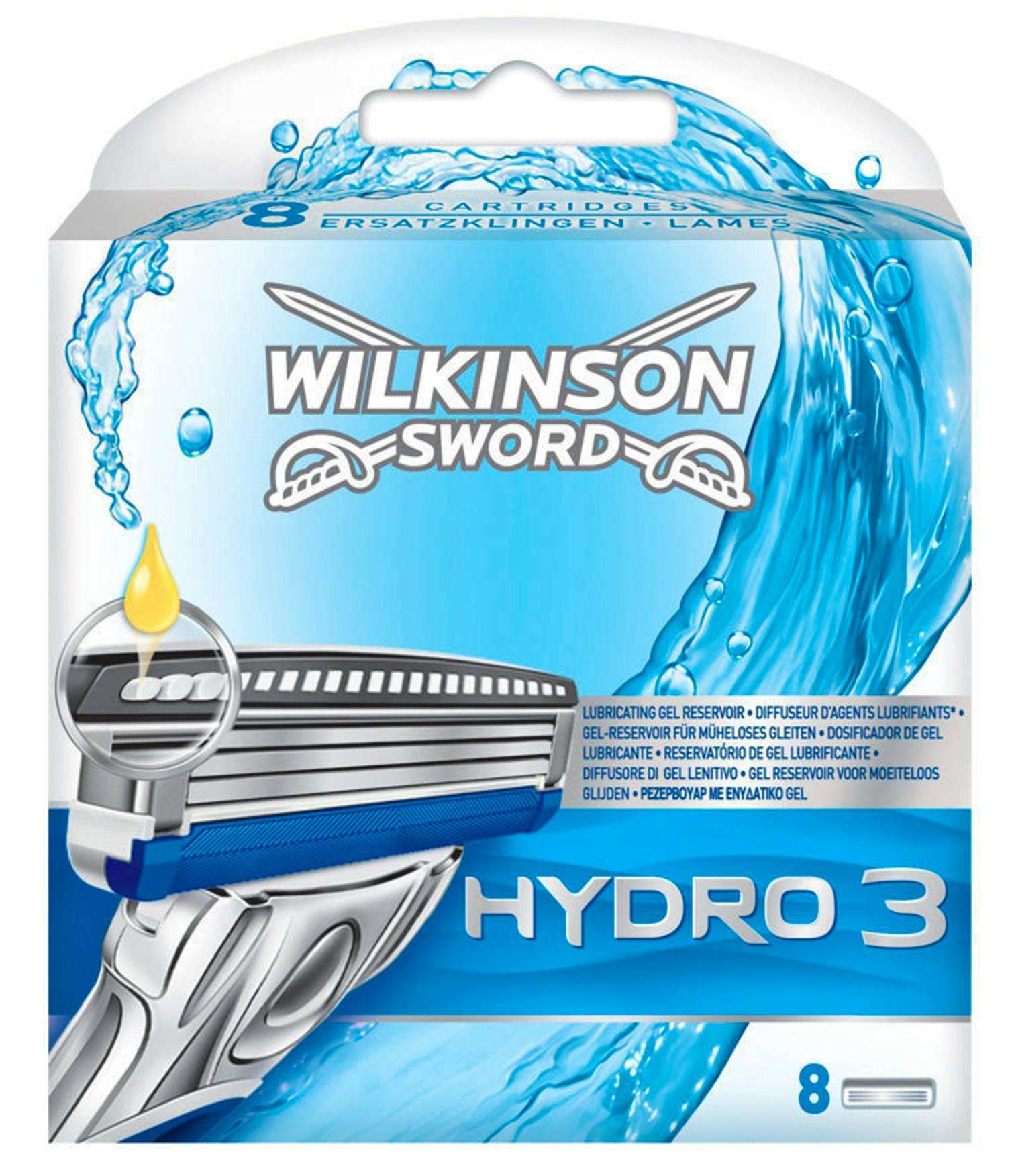 Wilkinson Sword Hydro 3 Barberblade 8 stk - 65.95 kr