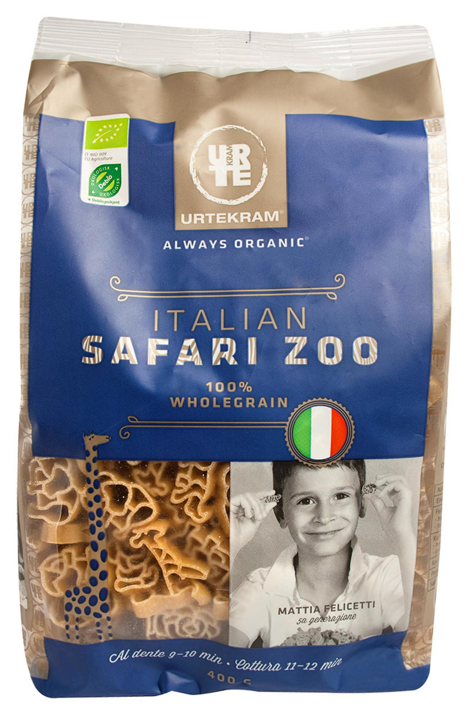 Urtekram Italian Pasta Safari Zoo Øko 400 g - 12.95 kr