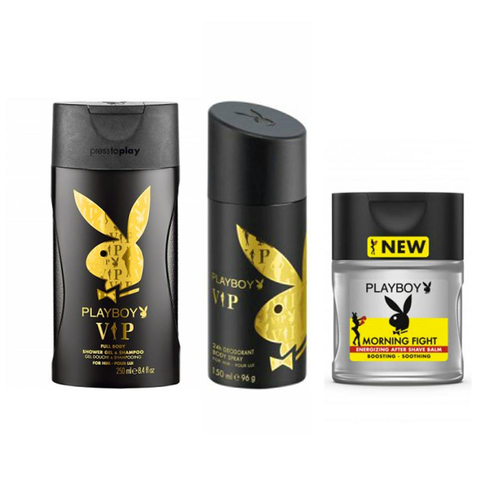 Playboy VIP Deospray & Showergel & Aftershavebalm 150 ml + 250 ml + 100 ...