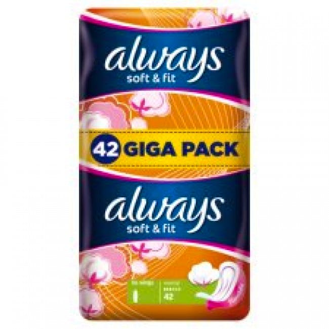 Always Soft & Fit Long Plus 42 pcs - £2.79