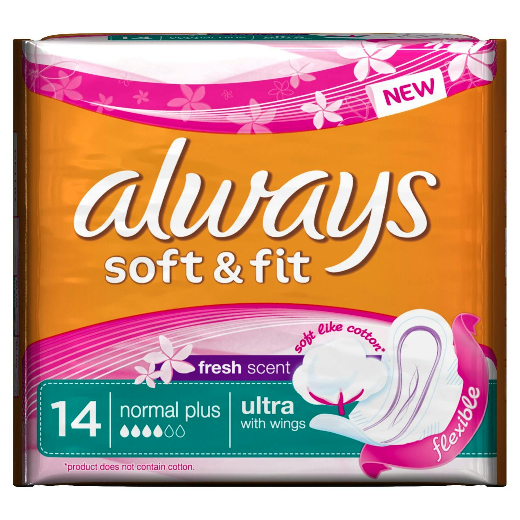 Always Soft & Fit Normal with Wings 14 pcs - £1.85