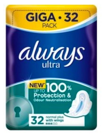 Always Ultra Normal Plus with Wings 32 st - 3.49 EUR - luxplus.nl