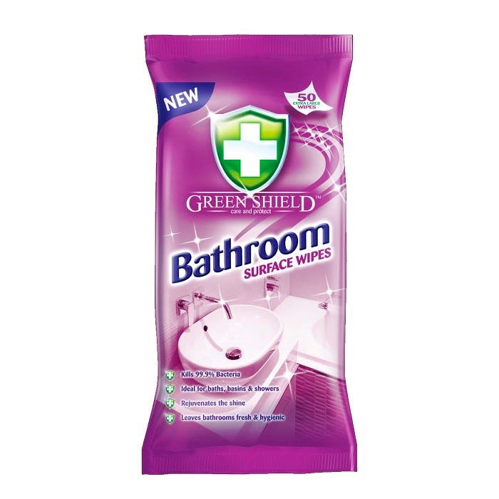 Green Shield Bathroom Surface Wipes 50 pcs - £0.99