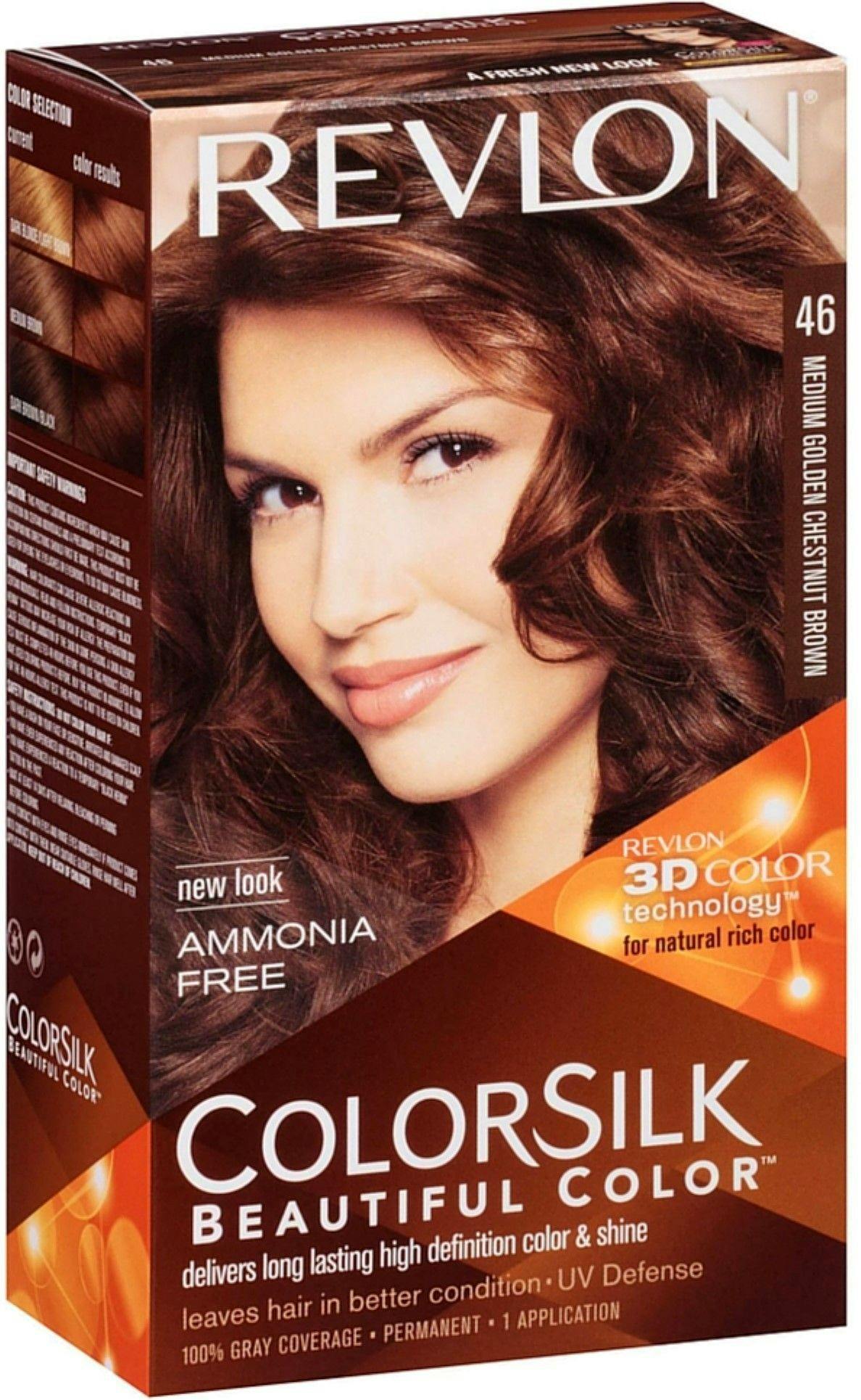 Revlon Colorsilk Permanent Haircolor 46 Medium Golden Chestnut Brown 1 ...