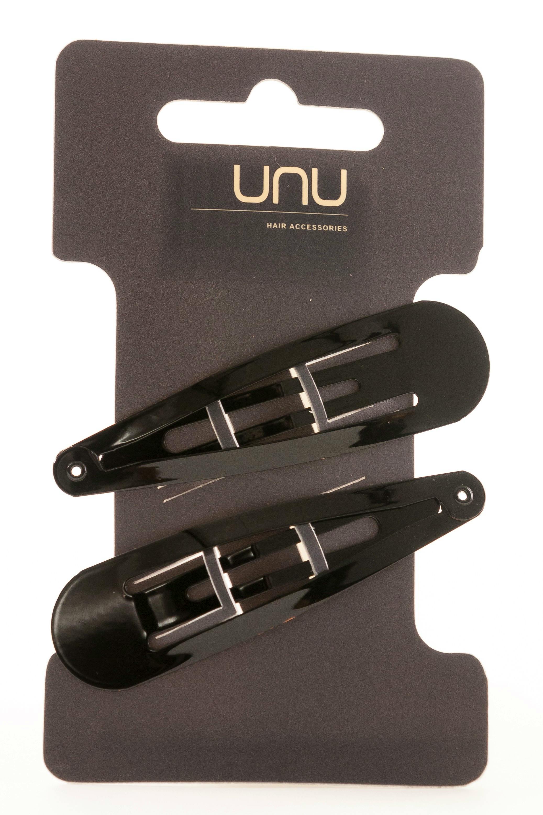 UNU Large Snap Clips Metallic Black 2 stk - 9.95 kr