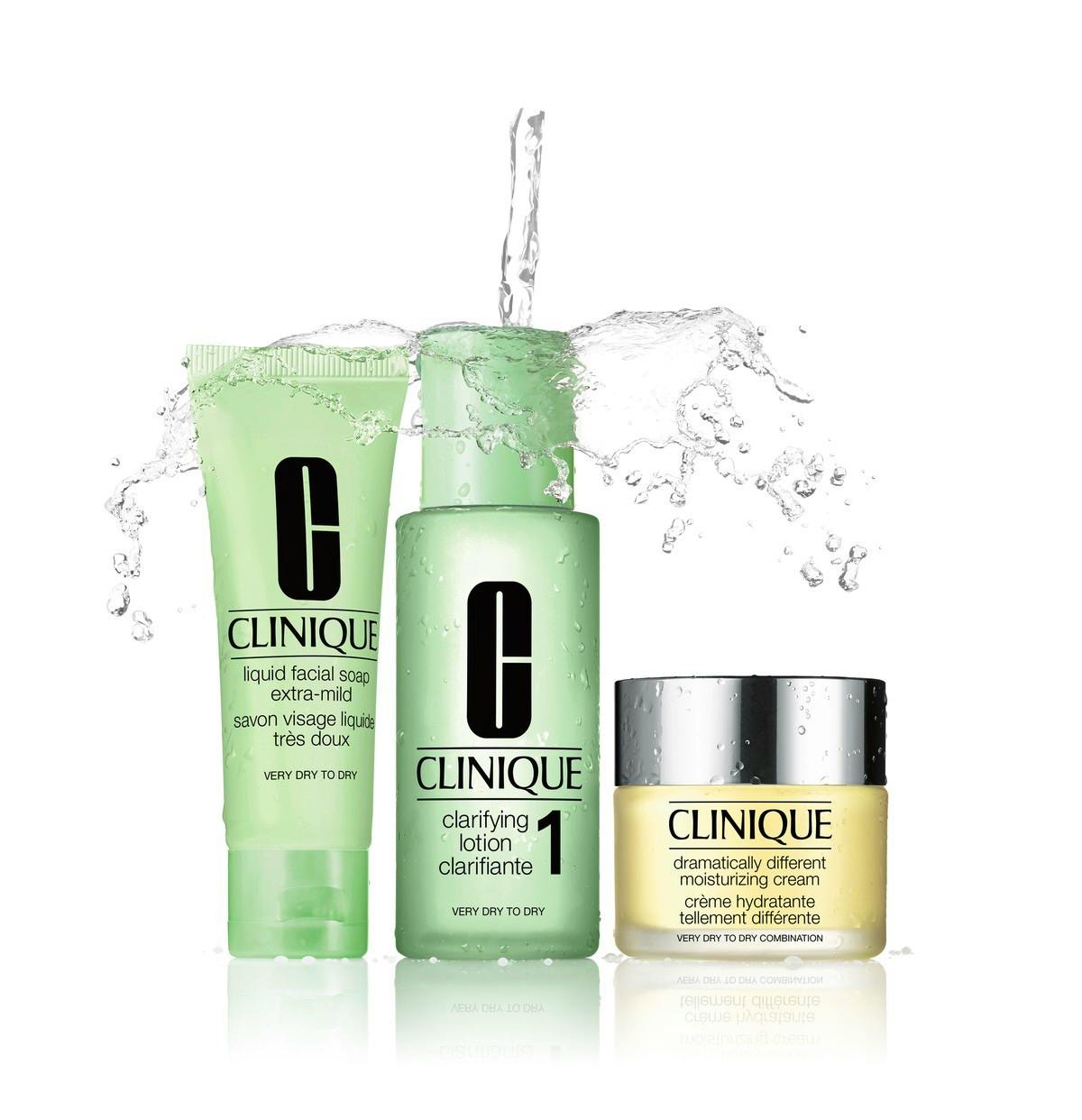 Clinique 3-Step Skin Care System 1 Very Dry Skin 50 ml + 100 ml + 30 ml ...