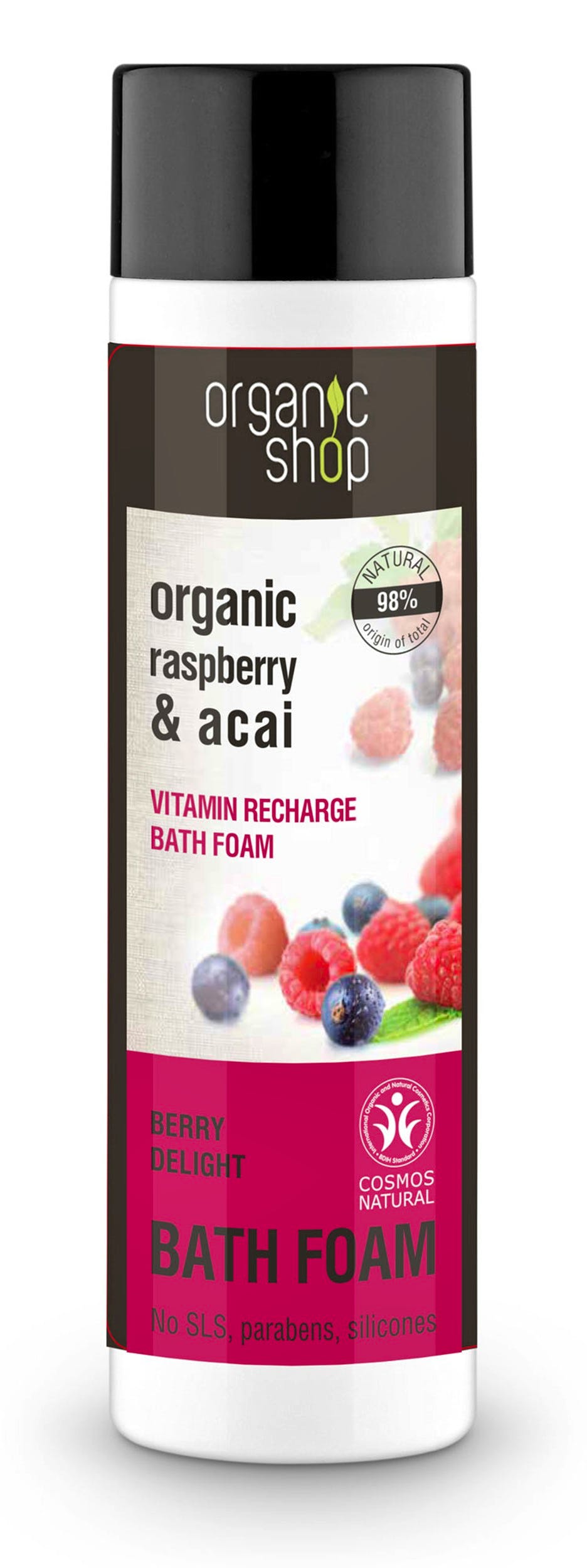 Organic Shop Organic Raspberry & Acai Vitamin Bath Foam 500 ml - 25.95 ...