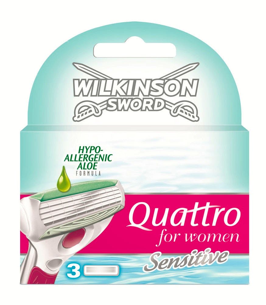Wilkinson Sword Quattro Razor Blades Sensitive 3 pcs - £3.69