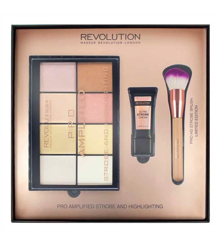 Revolution Makeup Pro Amplified Strobe & Highlighting Gift Set 3 st ...