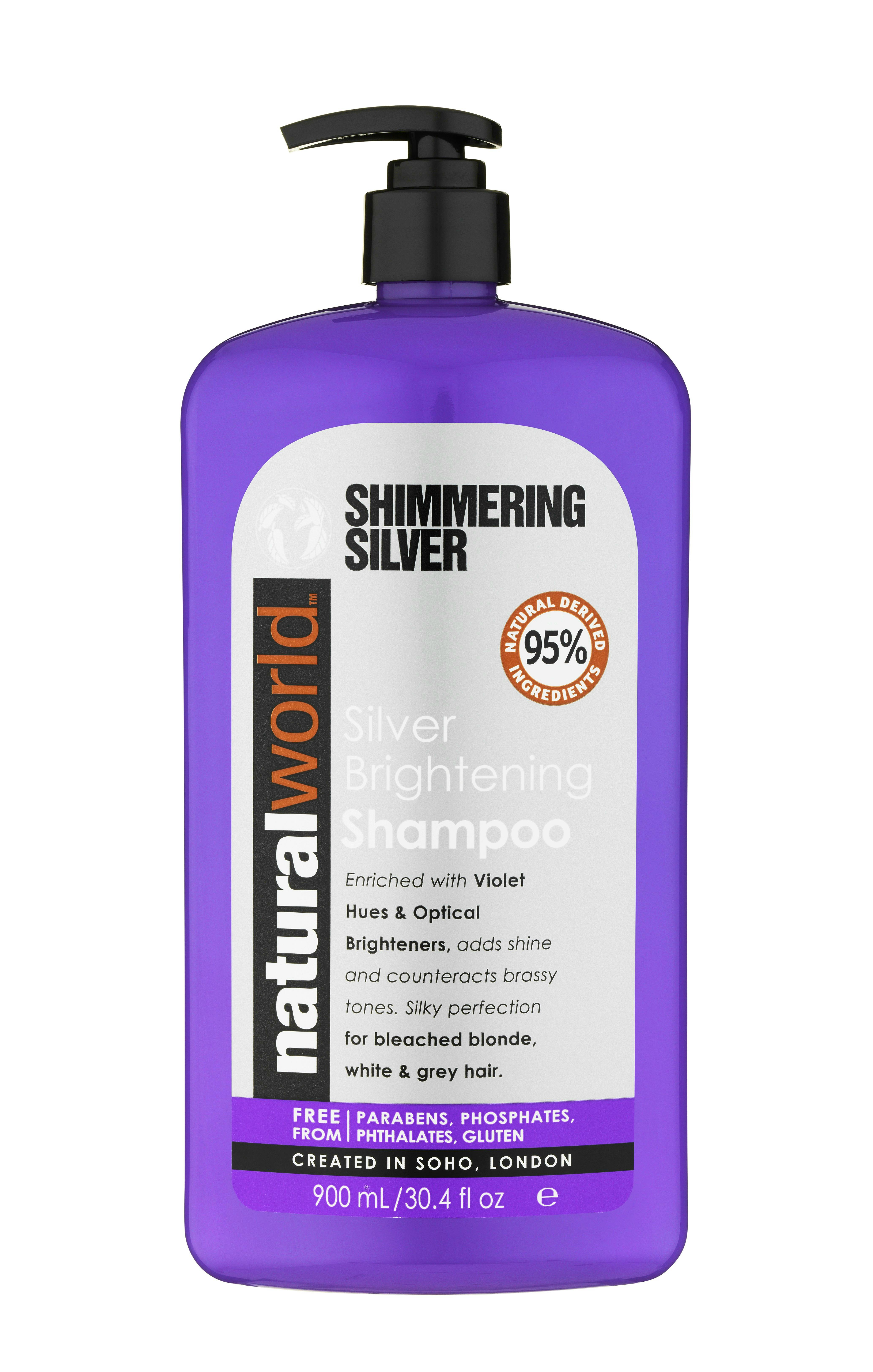 Natural World Shimmering Silver Silver Brightening Shampoo 900 ml - £4.99