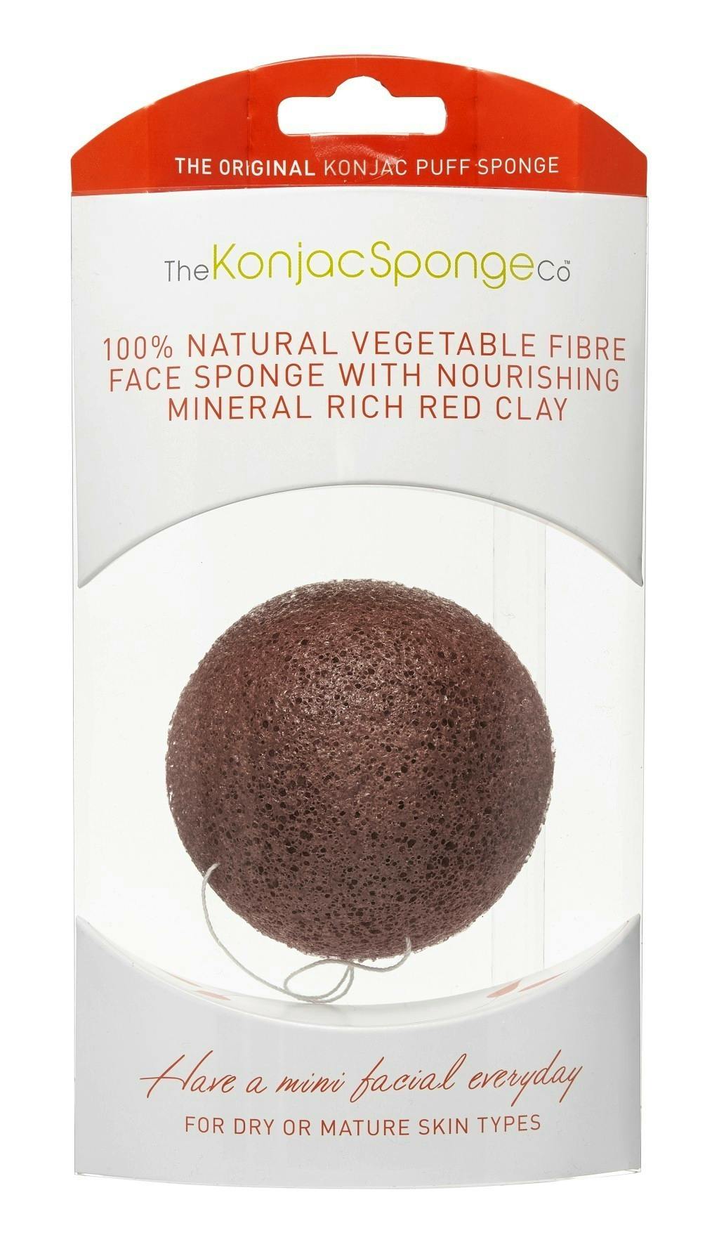 The Konjac Sponge Co Premium Mineral Rich Red Clay Puff Sponge 1 stk ...