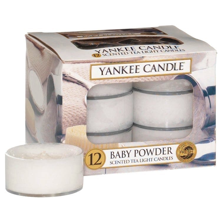 Yankee Candle Classic Tea Lights Baby Powder Candle 12 stk - 99.95 kr ...