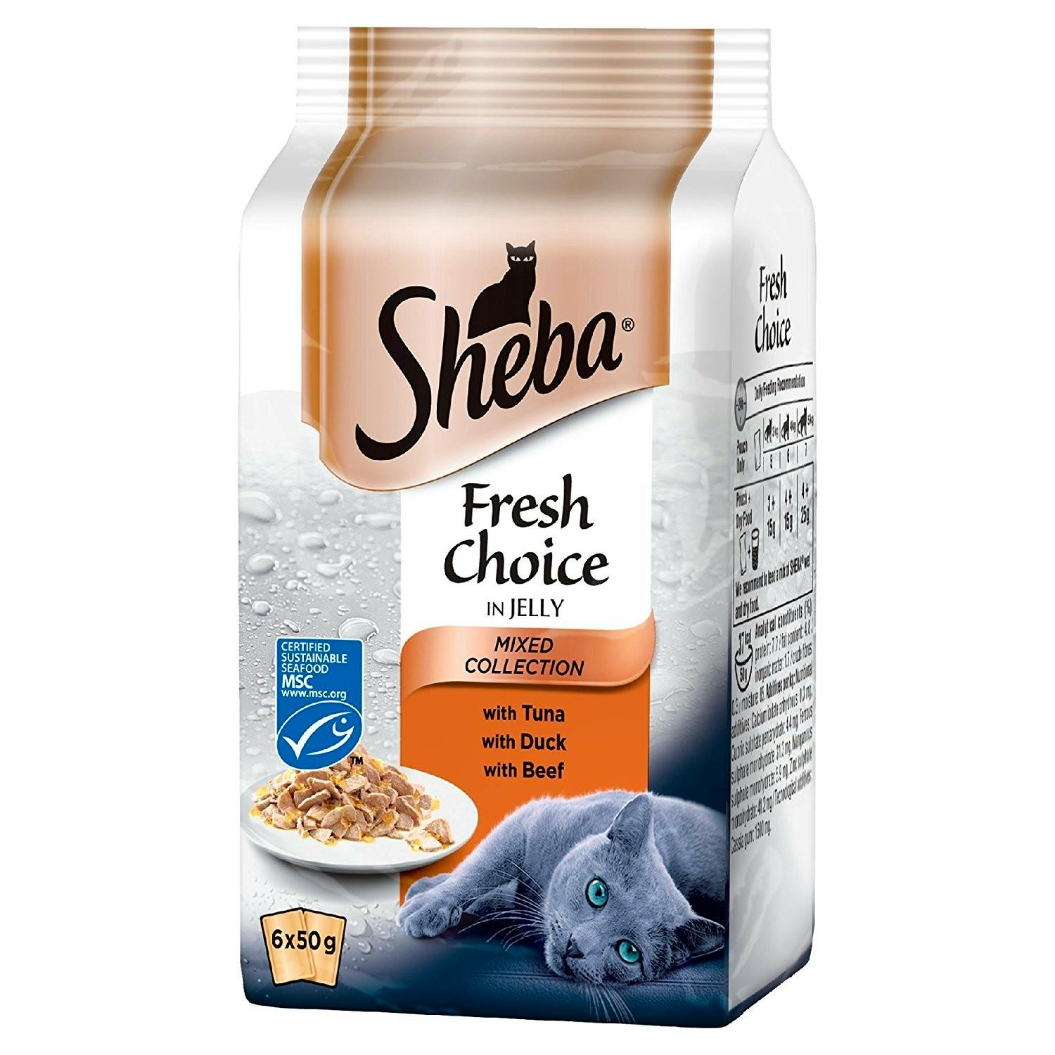 Sheba Fresh Choice Mixed Collection In Jelly 6 x 50 g - 15.95 kr