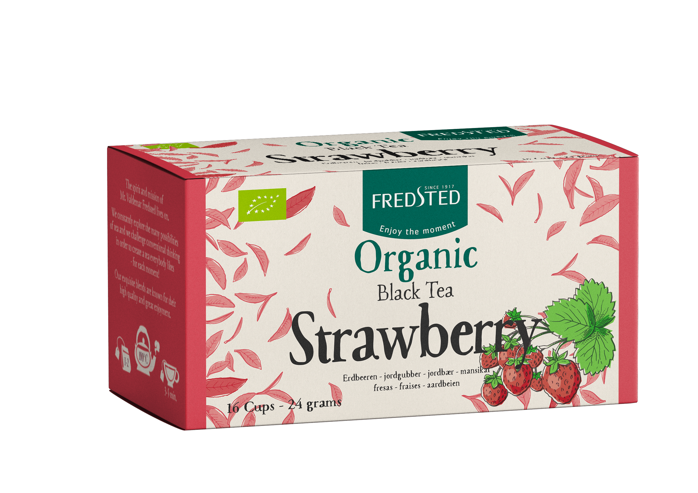 Fredsted Organic Black Tea Strawberry 16 pcs - 15.95 kr