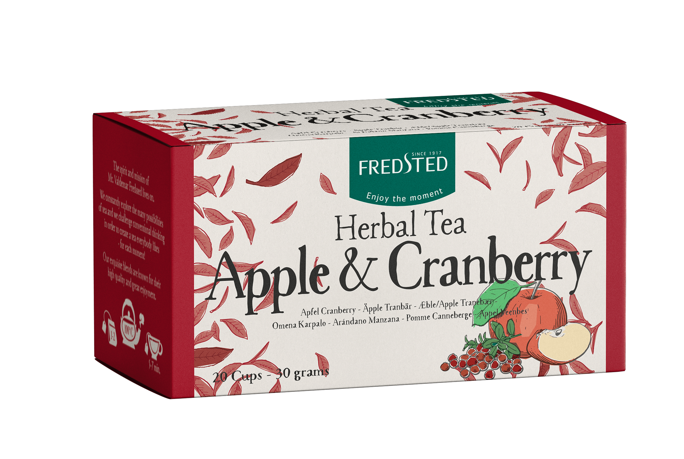 Fredsted Organic Herbal Tea Apple & Cranberry 20 pcs - 19.95 kr