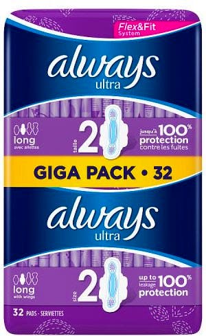Always Ultra Long with Wings 32 stk - 25.95 kr