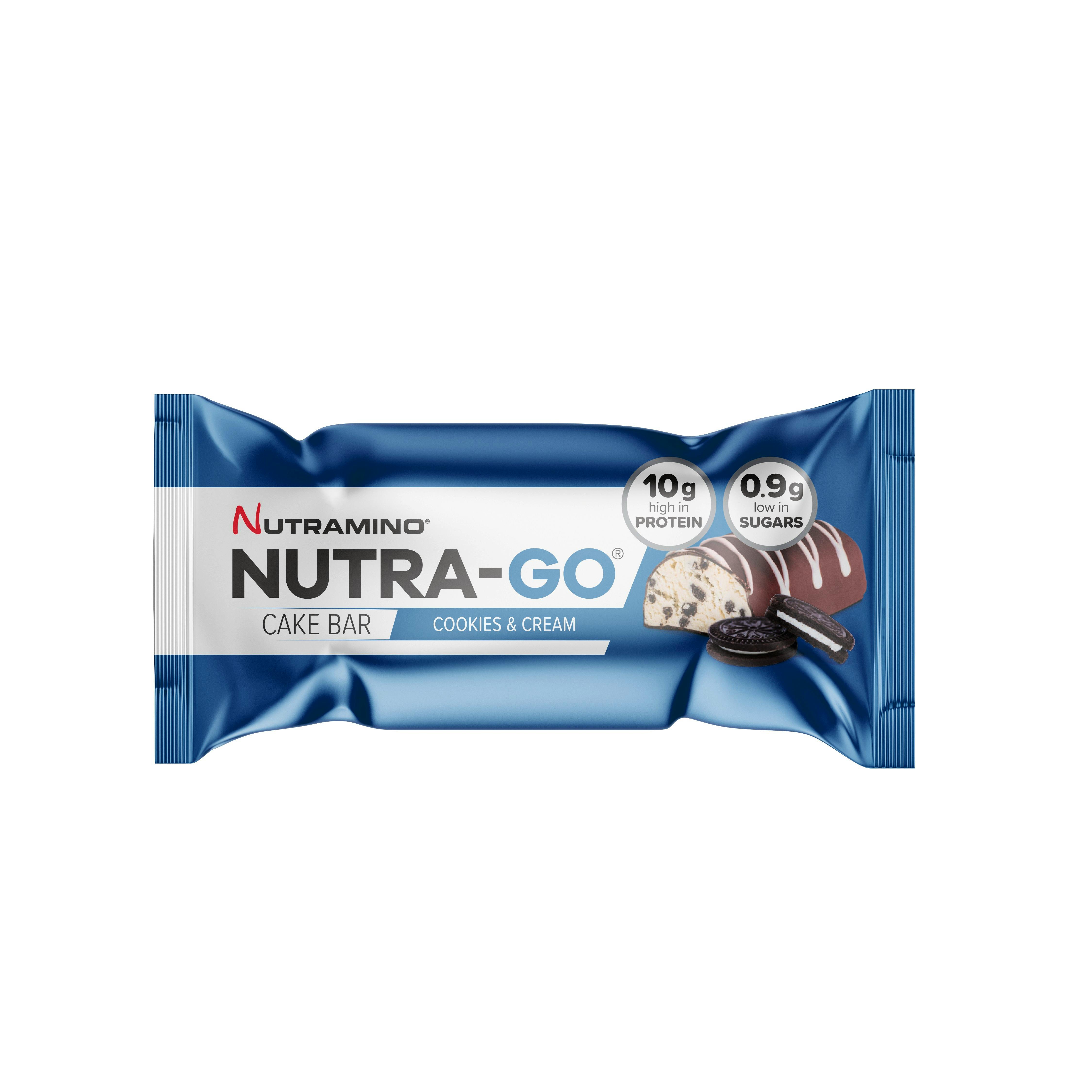 Nutramino Nutra-Go Cake Bar Cookies & Cream 38 g - 11.95 kr
