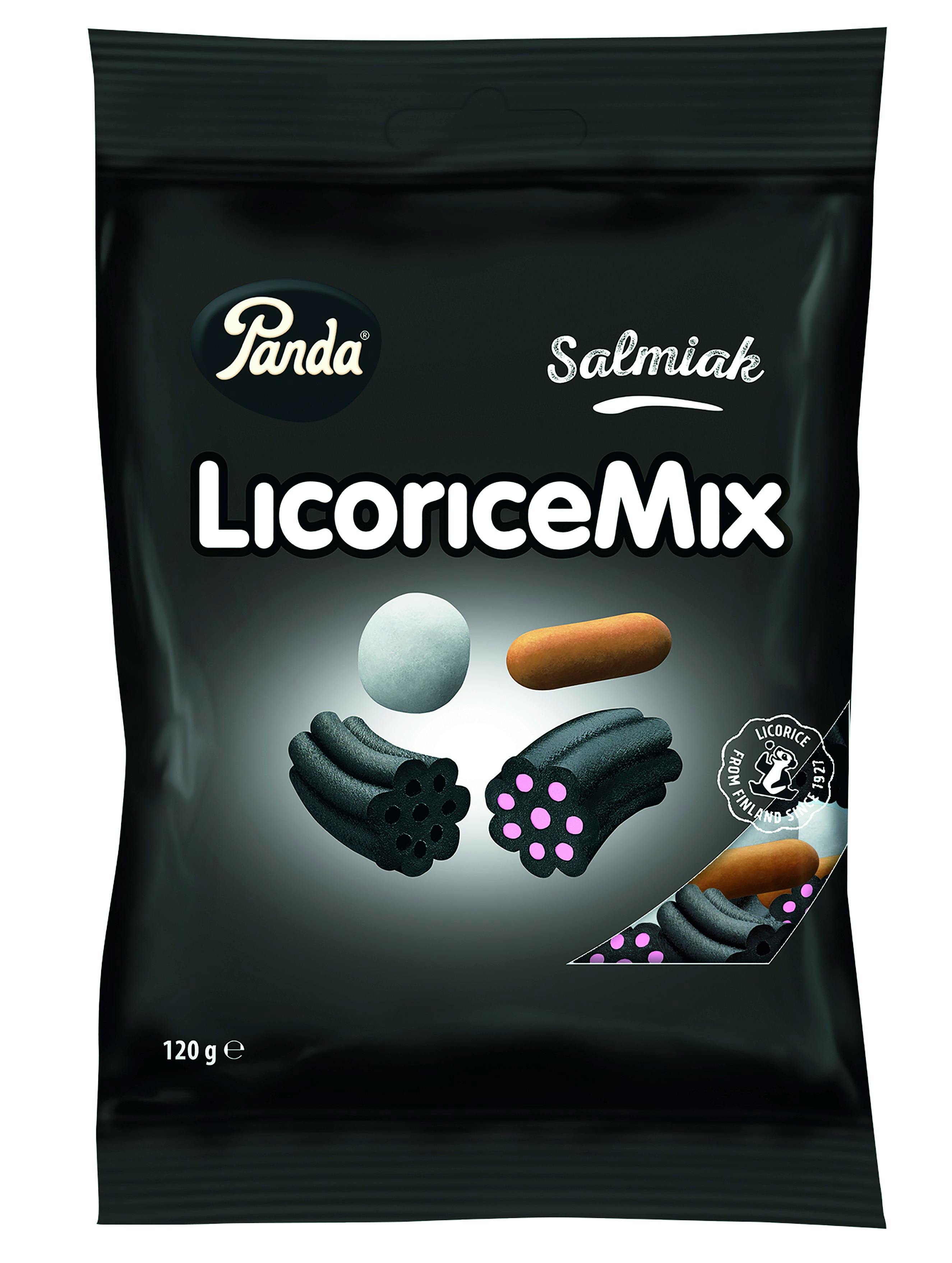 Panda Salmiak Licorice Mix 120 g - 16.95 kr