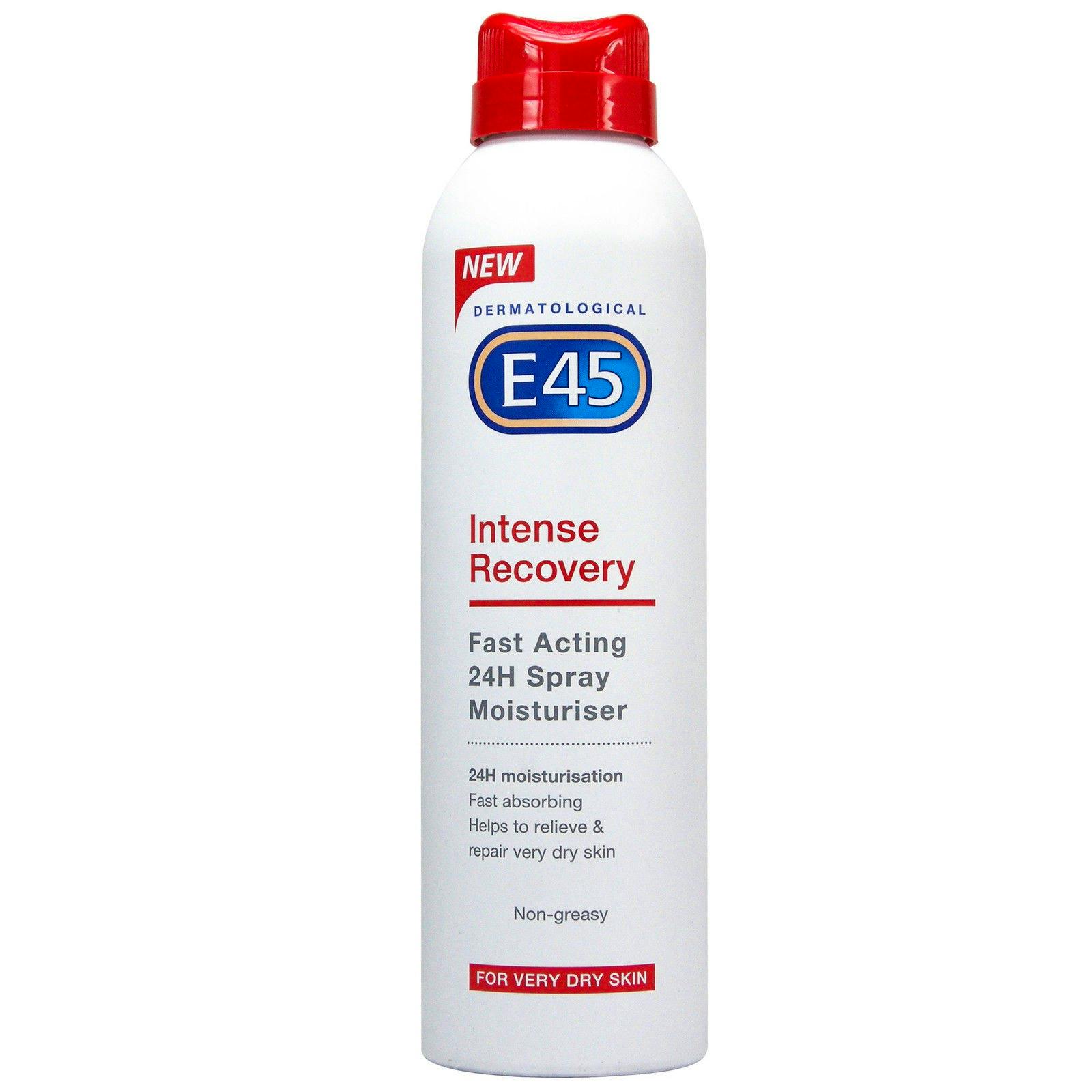 E45 Dermatological Intense Recovery Fast Acting 24H Moisturising Spray ...