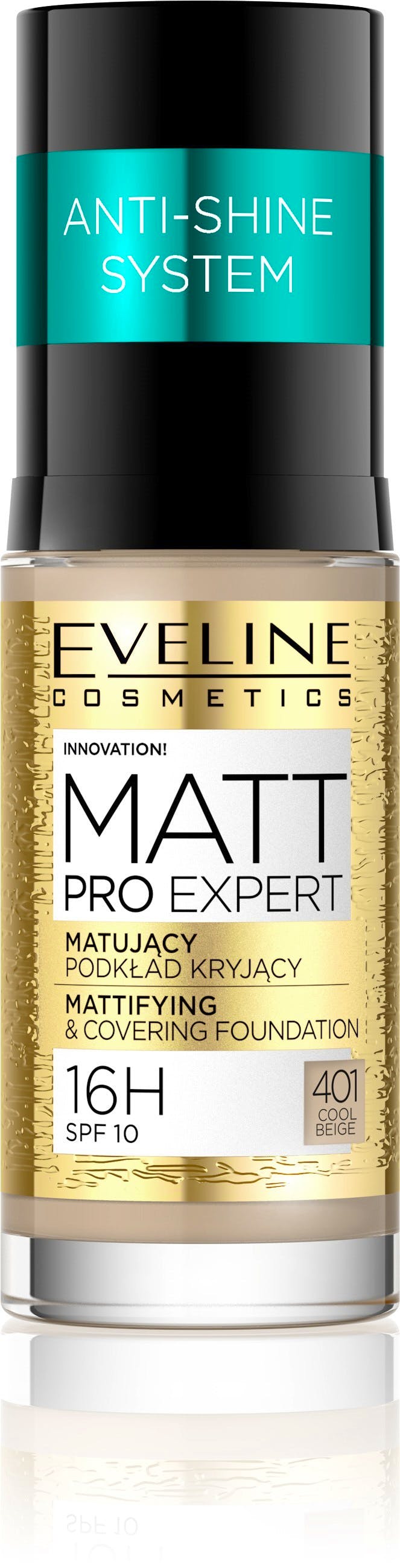 Eveline Matt Pro Expert Mattifying Foundation 401 Cool Beige 30 ml - 82 ...