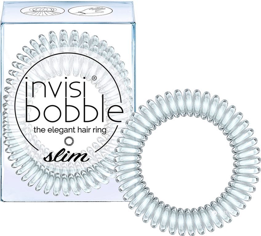 Invisibobble Slim Crystal Clear 3 pcs - £2.99