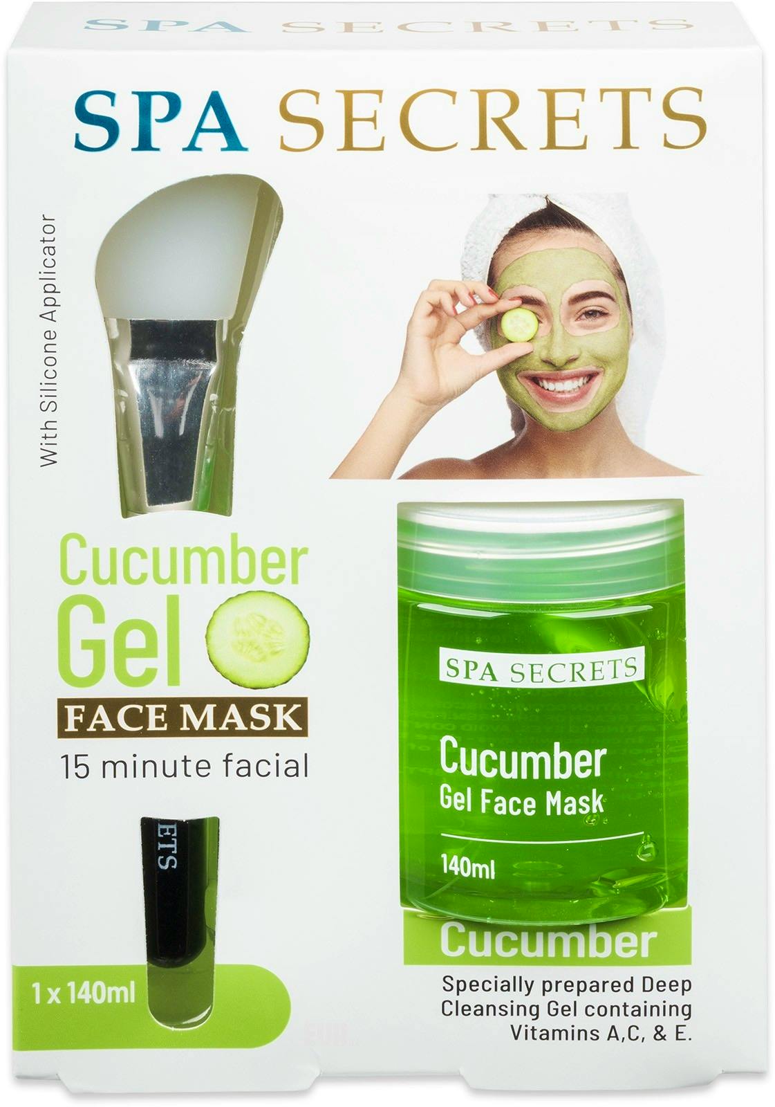 Spa Secrets Cucumber Gel Face Mask Giftset 140 ml + 1 pcs - £3.75