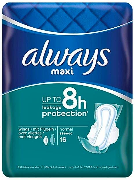 Always Maxi Normal With Wings 16 pcs - £1.45