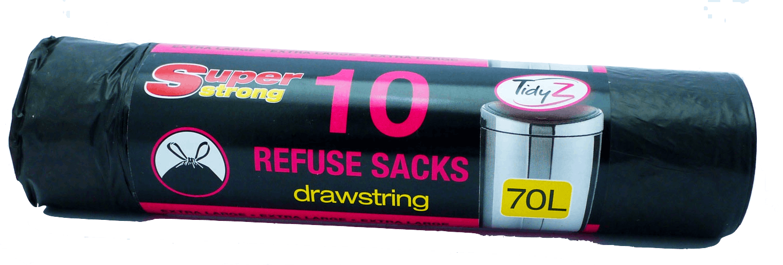 TidyZ Super Strong Drawstring Refuse Sacks 10 pcs - £0.99