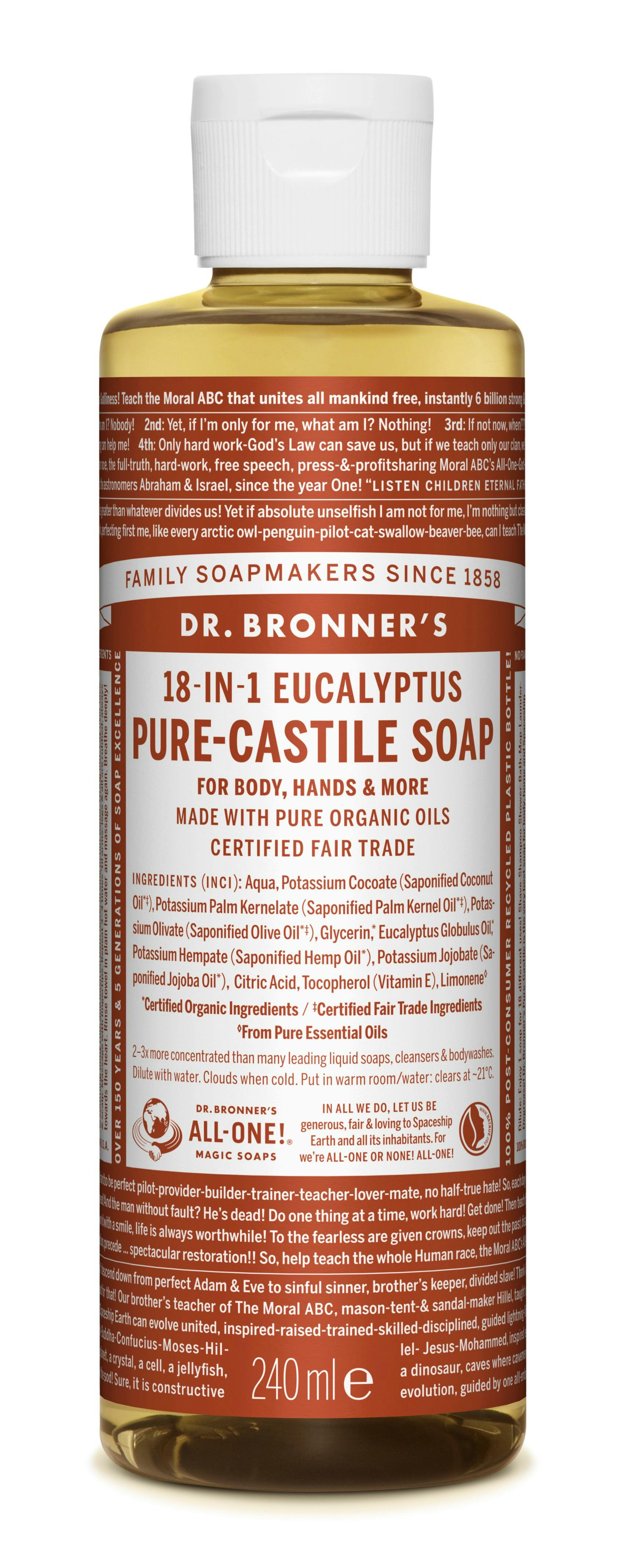 Dr. Bronner’s Castile Soap Eucalyptus 240 ml - 59.95 kr + Fri Frakt og Ingen Toll