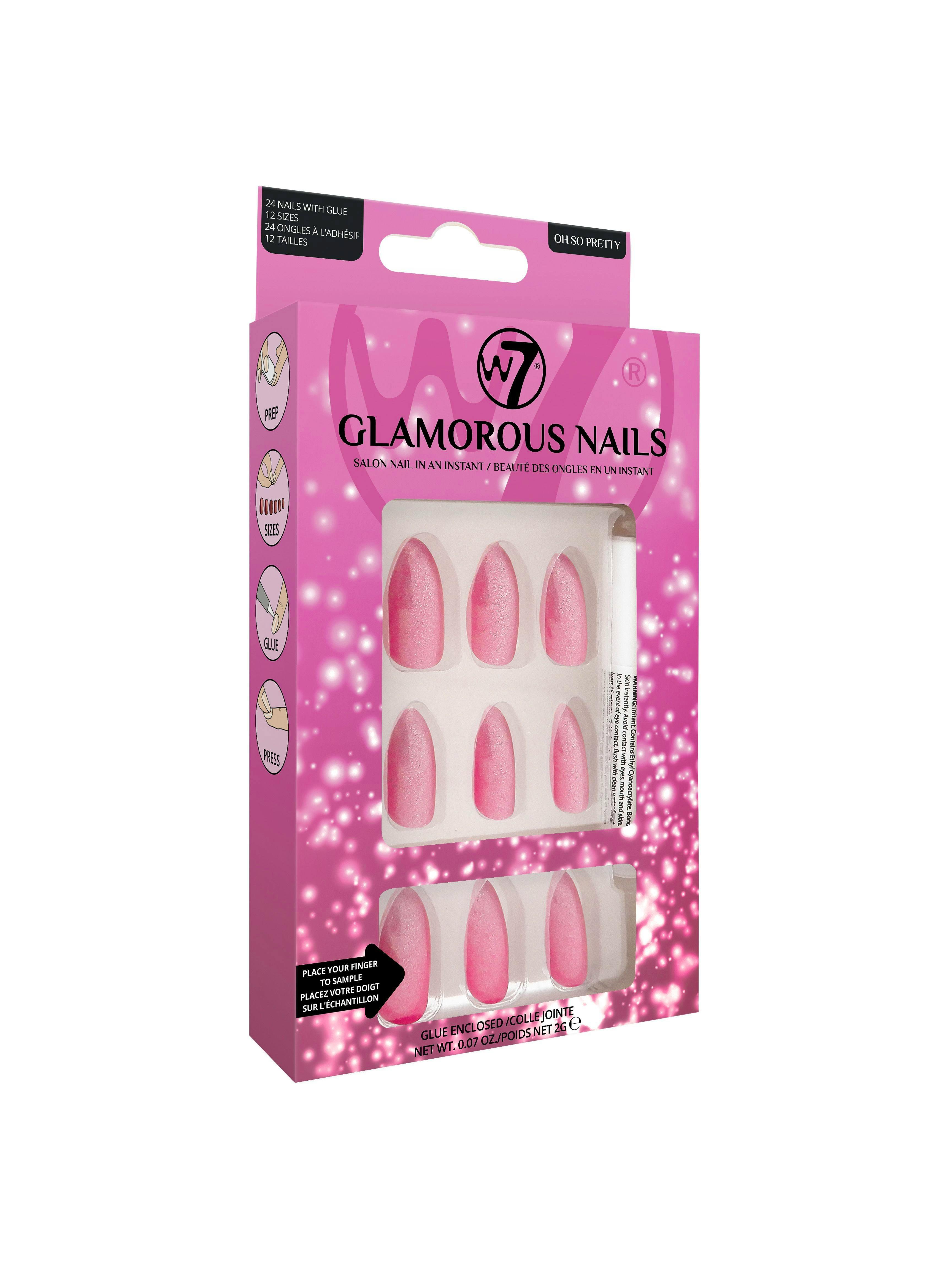 W7 Glamorous Nails Oh So Pretty 24 st - 2.29 EUR - luxplus.nl