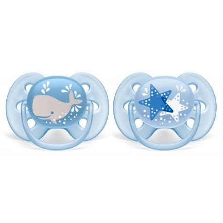 Philips Avent Soother Ultra Soft Boys 6-18M Light Blue 2 pcs - £7.25